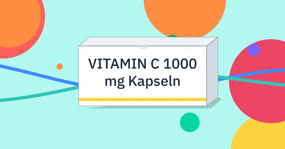Symbolbild: Packung mit der Aufschrift VITAMIN C 1000 mg Kapseln (PZN 15738243) – Verfügbarkeit und Bezug in Apotheken in Frankfurt am Main