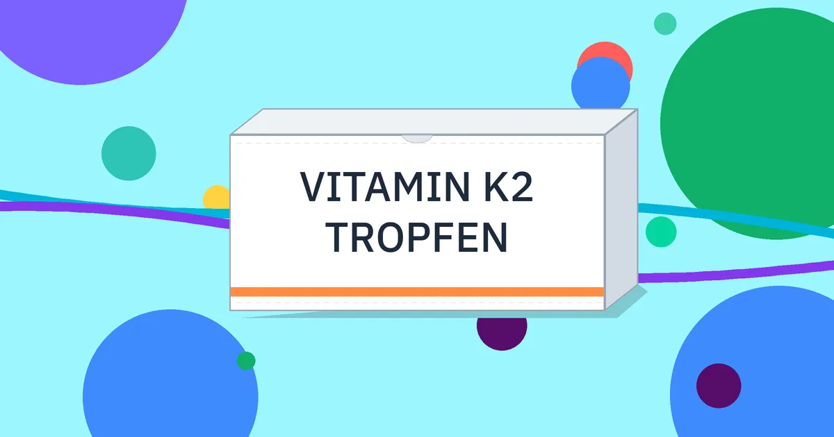Symbolbild: Packung mit der Aufschrift VITAMIN K2 TROPFEN (PZN 13583730) – Verfügbarkeit und Bezug in Apotheken in Frankfurt am Main