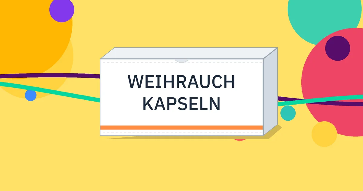 Symbolbild: Packung mit der Aufschrift WEIHRAUCH KAPSELN (PZN 08414474) – Verfügbarkeit und Bezug in Apotheken in Frankfurt am Main