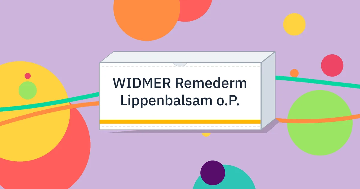Symbolbild: Packung mit der Aufschrift WIDMER Remederm Lippenbalsam o.P. (PZN 06836538) – Verfügbarkeit und Bezug in Apotheken in Frankfurt am Main