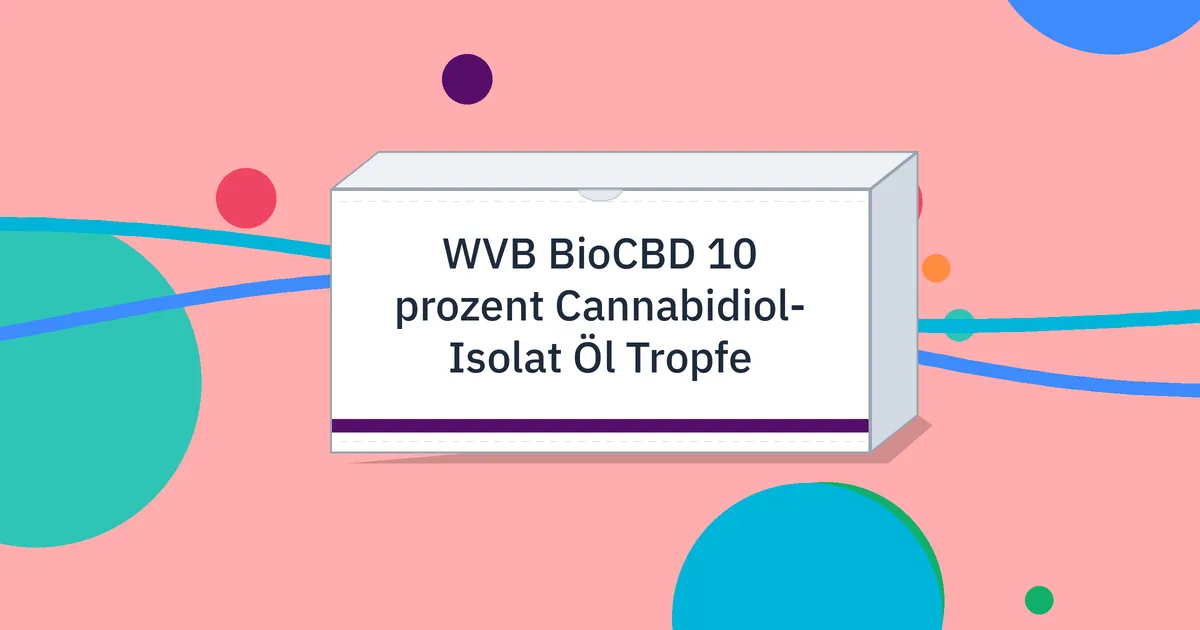 Symbolbild: Packung mit der Aufschrift WVB BioCBD 10 prozent Cannabidiol-Isolat Öl Tropfe (PZN 16131715) – Verfügbarkeit und Bezug in Apotheken in Frankfurt am Main