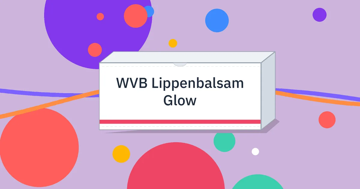 Symbolbild: Packung mit der Aufschrift WVB Lippenbalsam Glow (PZN 19195710) – Verfügbarkeit und Bezug in Apotheken in Frankfurt am Main