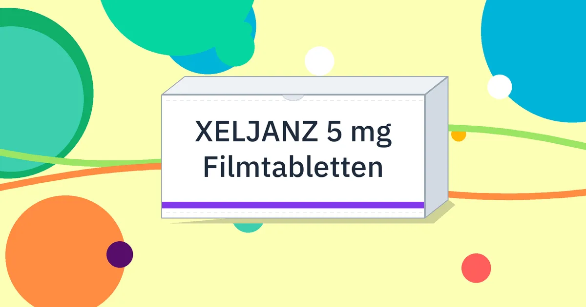 Symbolbild: Packung mit der Aufschrift XELJANZ 5 mg Filmtabletten (PZN 14399342) – Verfügbarkeit und Bezug in Apotheken in Frankfurt am Main