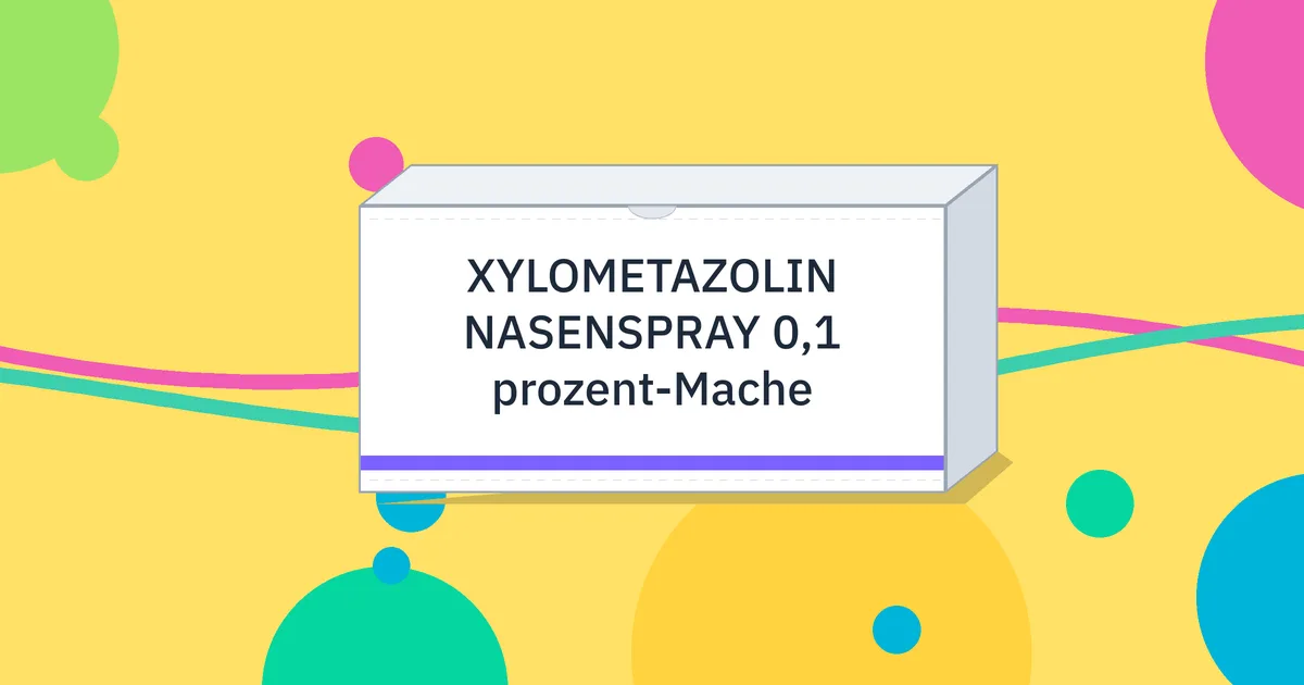 Symbolbild: Packung mit der Aufschrift XYLOMETAZOLIN NASENSPRAY 0,1 prozent-Mache (PZN 12472359) – Verfügbarkeit und Bezug in Apotheken in Frankfurt am Main
