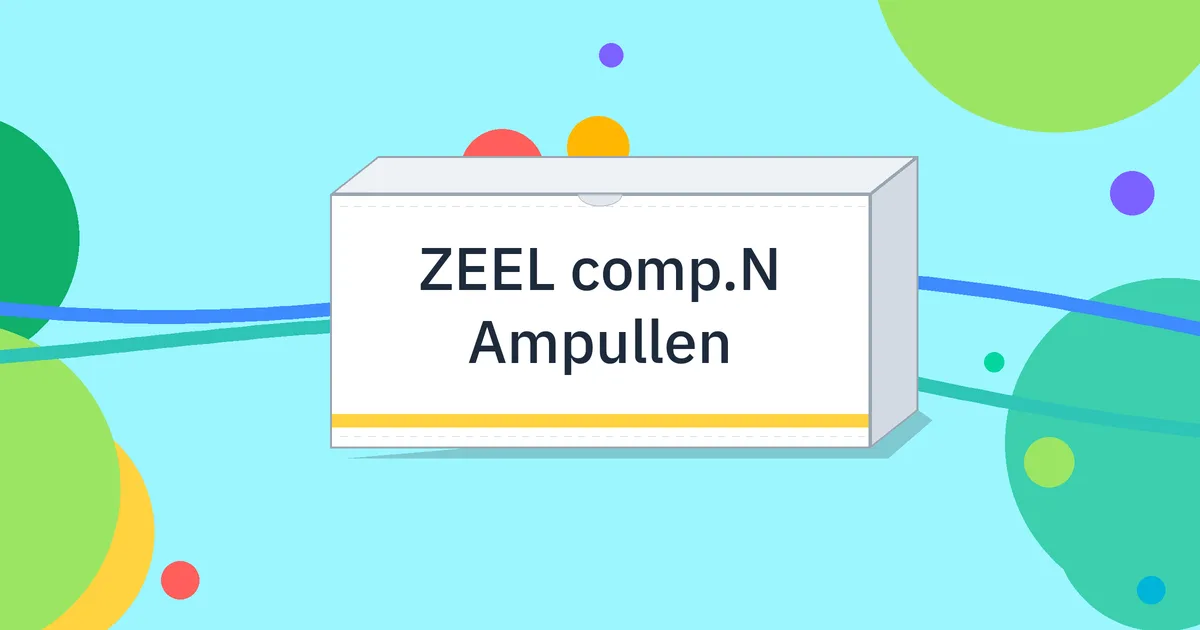 Symbolbild: Packung mit der Aufschrift ZEEL comp.N Ampullen (PZN 00277836) – Verfügbarkeit und Bezug in Apotheken in Frankfurt am Main