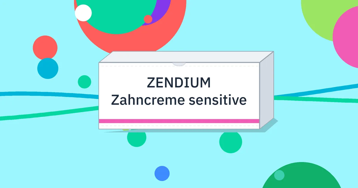 Symbolbild: Packung mit der Aufschrift ZENDIUM Zahncreme sensitive (PZN 11538234) – Verfügbarkeit und Bezug in Apotheken in Frankfurt am Main