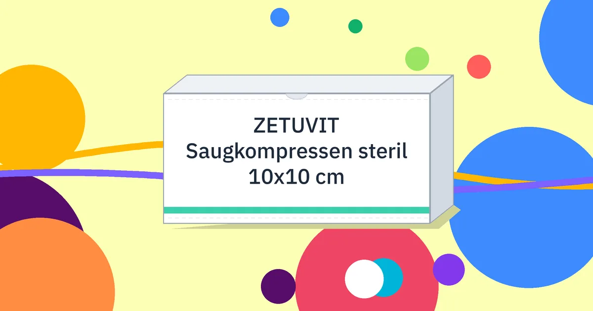 Symbolbild: Packung mit der Aufschrift ZETUVIT Saugkompressen steril 10x10 cm (PZN 18879808) – Verfügbarkeit und Bezug in Apotheken in Frankfurt am Main