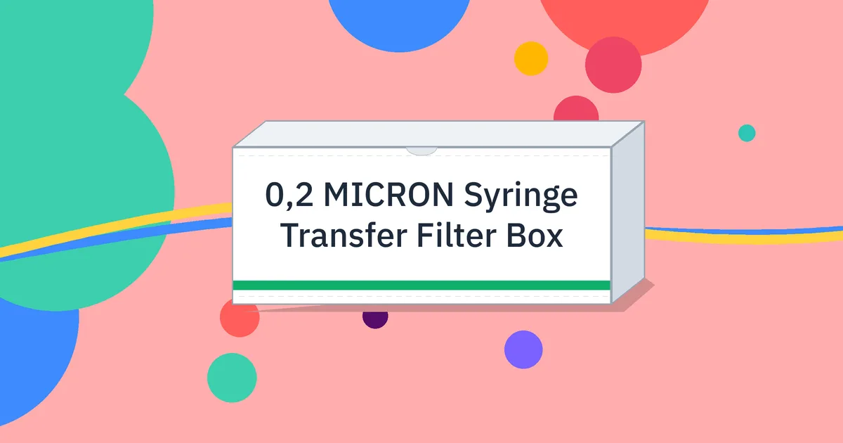 Symbolbild: Packung mit der Aufschrift 0,2 MICRON Syringe Transfer Filter Box (PZN 20293547) – Verfügbarkeit und Bezug in Apotheken in Frankfurt am Main