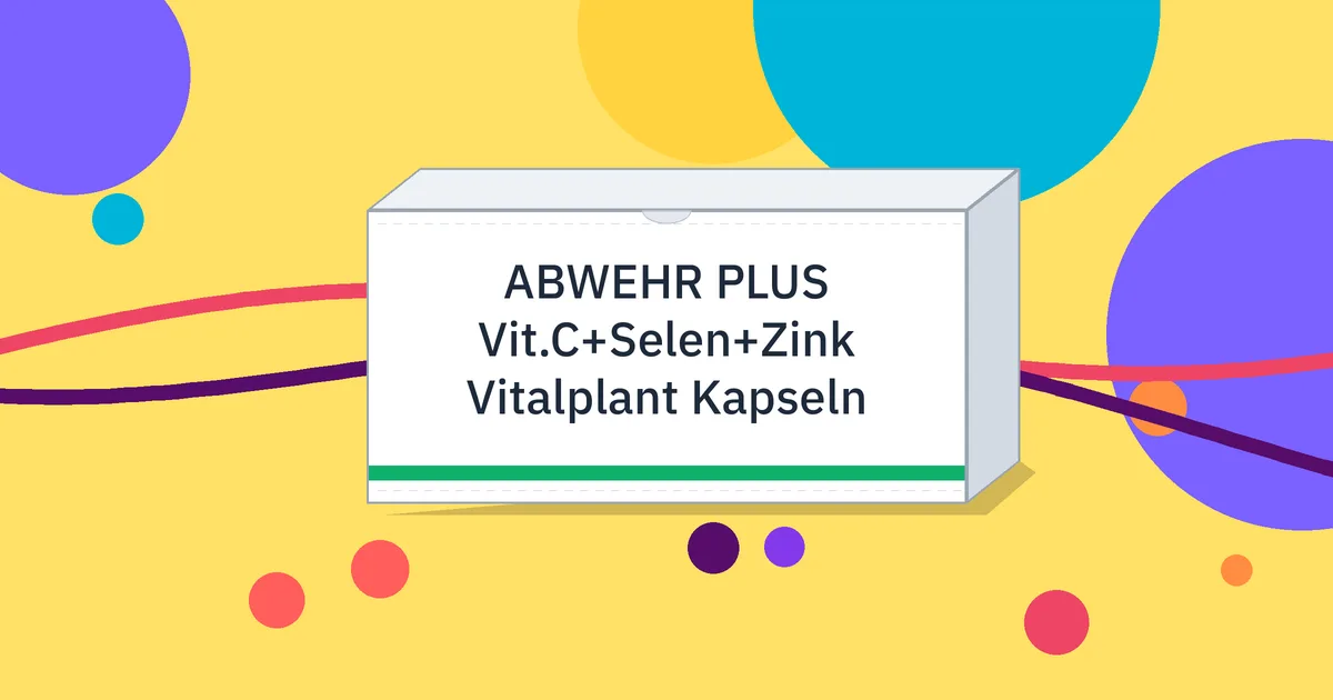 Symbolbild: Packung mit der Aufschrift ABWEHR PLUS Vit.C+Selen+Zink Vitalplant Kapseln (PZN 12503870) – Verfügbarkeit und Bezug in Apotheken in Frankfurt am Main