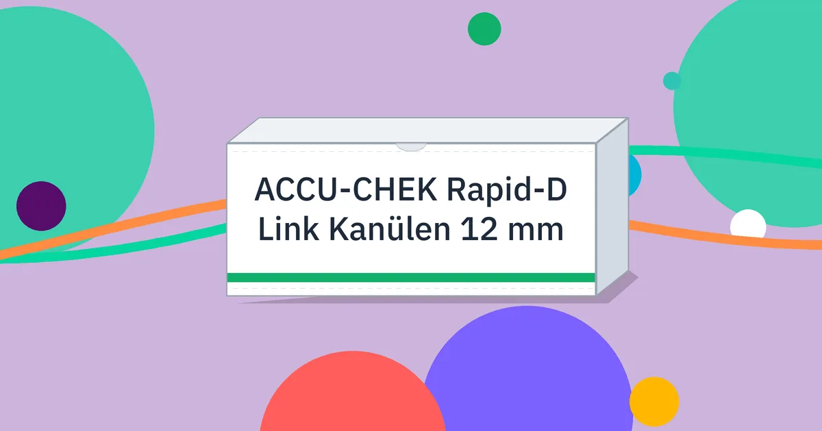 Symbolbild: Packung mit der Aufschrift ACCU-CHEK Rapid-D Link Kanülen 12 mm (PZN 16787143) – Verfügbarkeit und Bezug in Apotheken in Frankfurt am Main