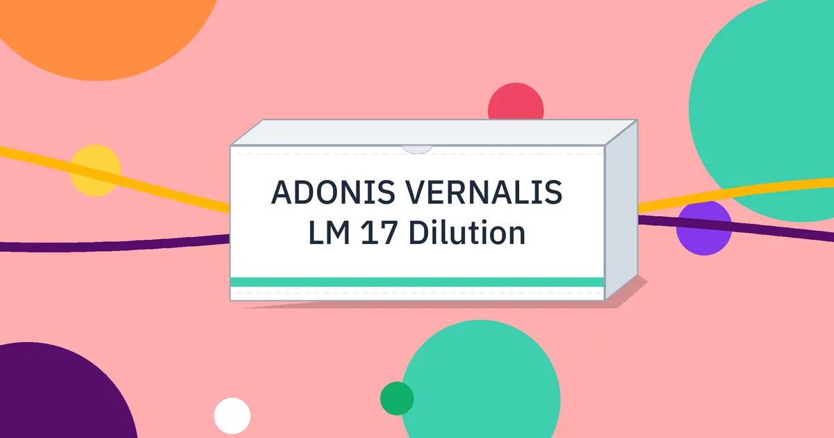 Symbolbild: Packung mit der Aufschrift ADONIS VERNALIS LM 17 Dilution (PZN 12754980) – Verfügbarkeit und Bezug in Apotheken in Frankfurt am Main