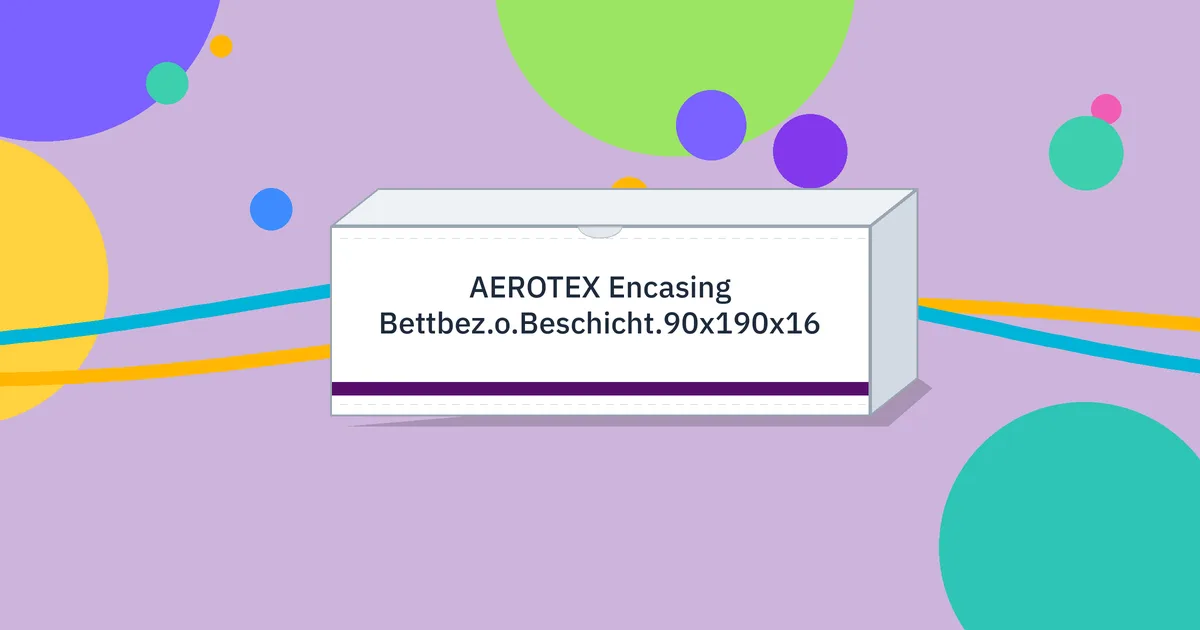 Symbolbild: Packung mit der Aufschrift AEROTEX Encasing Bettbez.o.Beschicht.90x190x16 (PZN 03392199) – Verfügbarkeit und Bezug in Apotheken in Frankfurt am Main