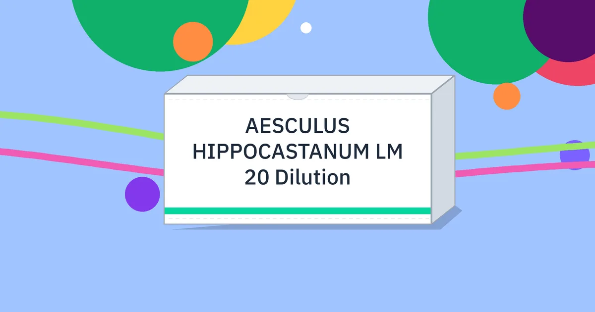 Symbolbild: Packung mit der Aufschrift AESCULUS HIPPOCASTANUM LM 20 Dilution (PZN 12755465) – Verfügbarkeit und Bezug in Apotheken in Frankfurt am Main