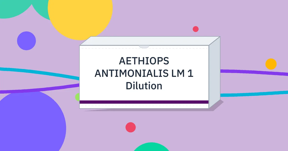 Symbolbild: Packung mit der Aufschrift AETHIOPS ANTIMONIALIS LM 1 Dilution (PZN 13300761) – Verfügbarkeit und Bezug in Apotheken in Frankfurt am Main