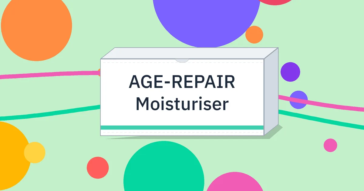 Symbolbild: Packung mit der Aufschrift AGE-REPAIR Moisturiser (PZN 17886410) – Verfügbarkeit und Bezug in Apotheken in Frankfurt am Main