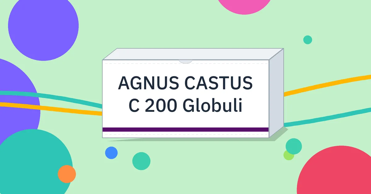 Symbolbild: Packung mit der Aufschrift AGNUS CASTUS C 200 Globuli (PZN 20784400) – Verfügbarkeit und Bezug in Apotheken in Frankfurt am Main