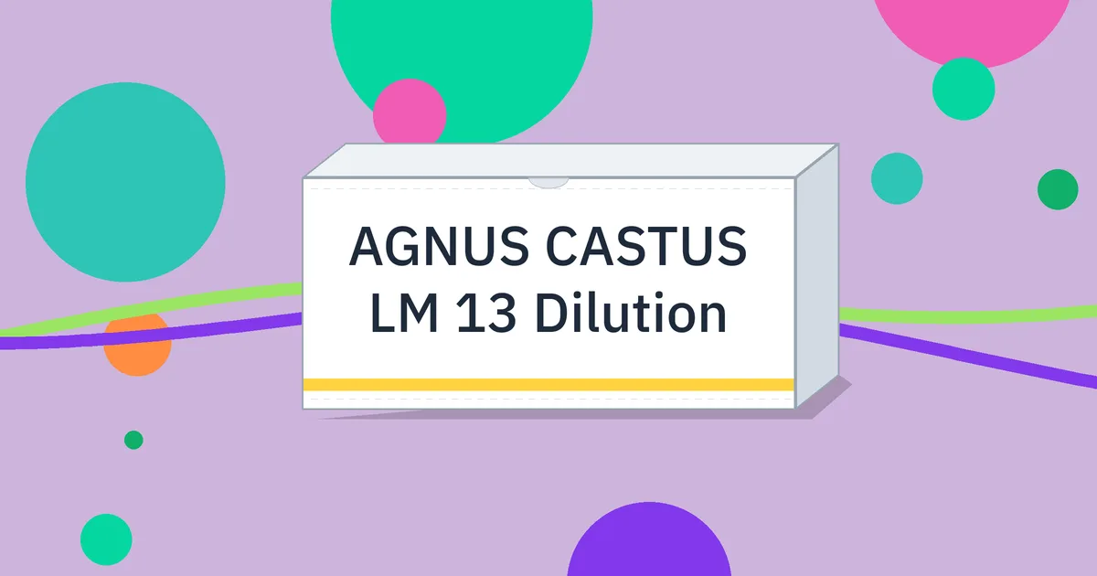 Symbolbild: Packung mit der Aufschrift AGNUS CASTUS LM 13 Dilution (PZN 13305310) – Verfügbarkeit und Bezug in Apotheken in Frankfurt am Main