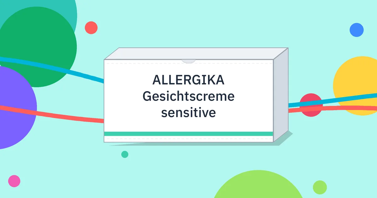 Symbolbild: Packung mit der Aufschrift ALLERGIKA Gesichtscreme sensitive (PZN 18070917) – Verfügbarkeit und Bezug in Apotheken in Frankfurt am Main