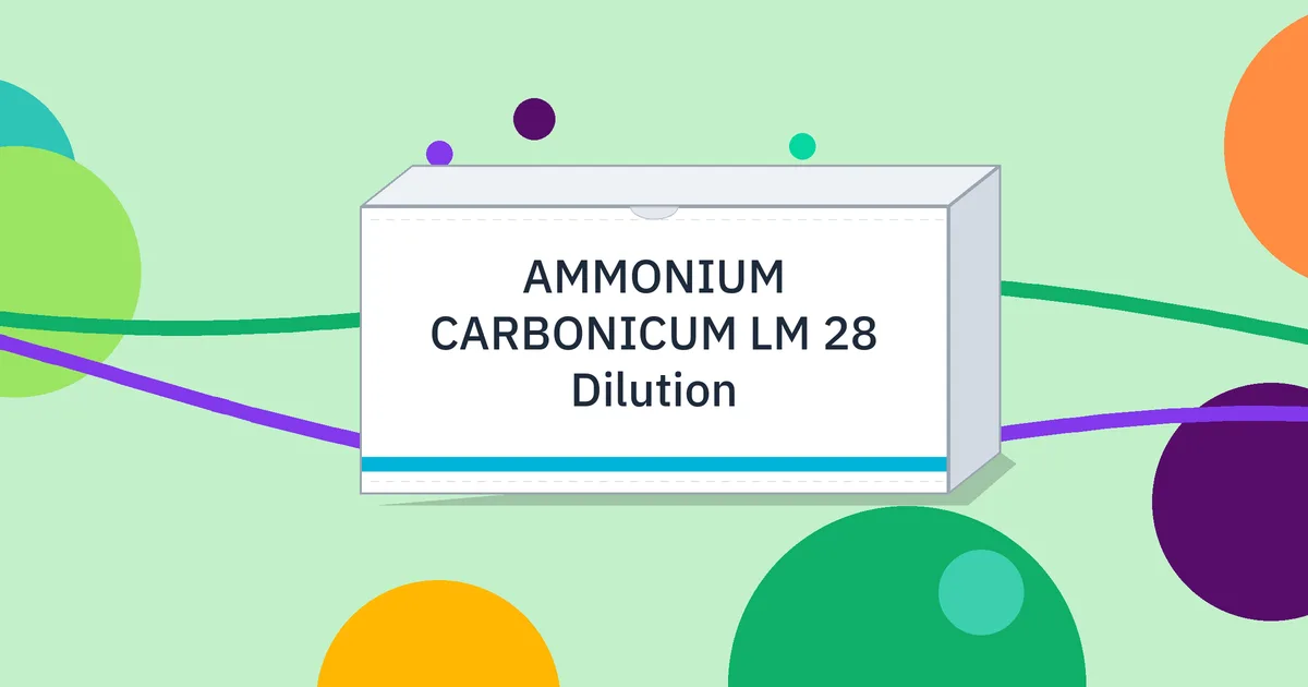 Symbolbild: Packung mit der Aufschrift AMMONIUM CARBONICUM LM 28 Dilution (PZN 12760822) – Verfügbarkeit und Bezug in Apotheken in Frankfurt am Main