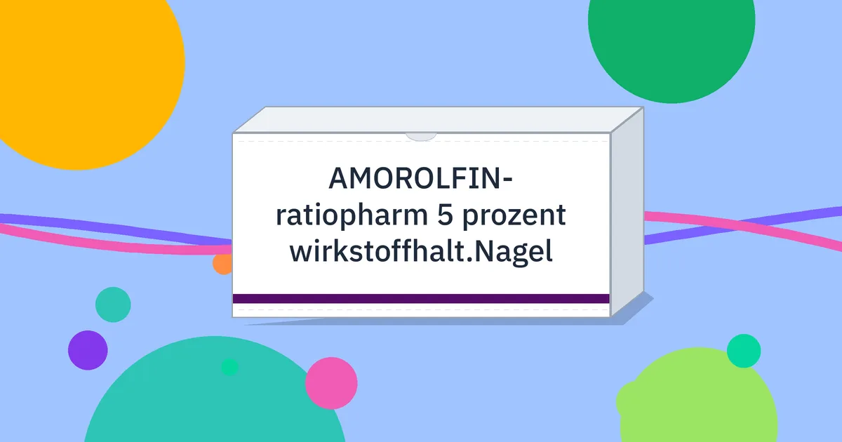 Symbolbild: Packung mit der Aufschrift AMOROLFIN-ratiopharm 5 prozent wirkstoffhalt.Nagel (PZN 09199173) – Verfügbarkeit und Bezug in Apotheken in Frankfurt am Main