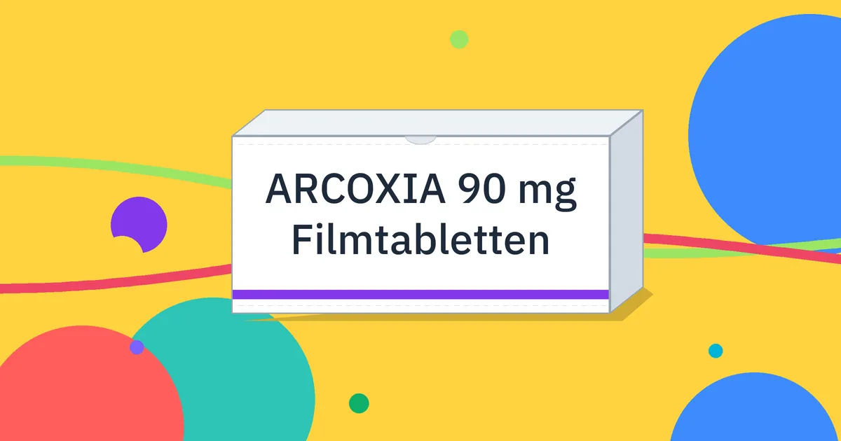 Symbolbild: Packung mit der Aufschrift ARCOXIA 90 mg Filmtabletten (PZN 02033541) – Verfügbarkeit und Bezug in Apotheken in Frankfurt am Main