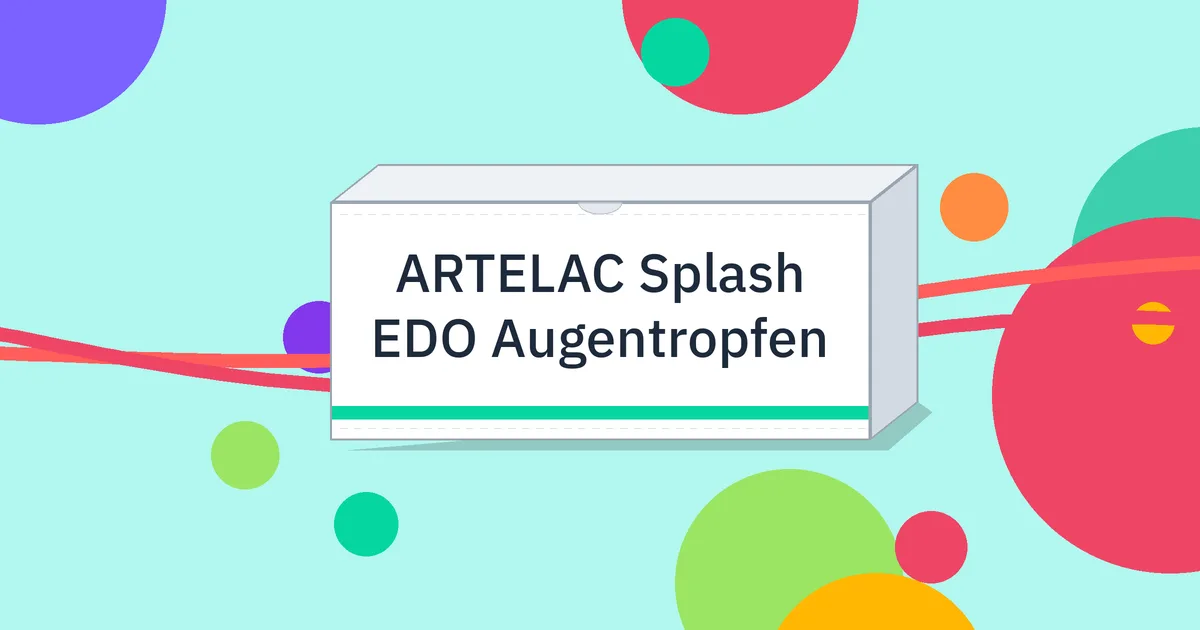 Symbolbild: Packung mit der Aufschrift ARTELAC Splash EDO Augentropfen (PZN 07707010) – Verfügbarkeit und Bezug in Apotheken in Frankfurt am Main