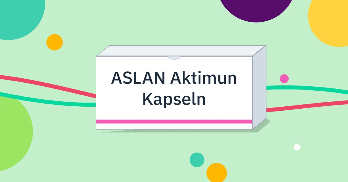 Symbolbild: Packung mit der Aufschrift ASLAN Aktimun Kapseln (PZN 10054511) – Verfügbarkeit und Bezug in Apotheken in Frankfurt am Main