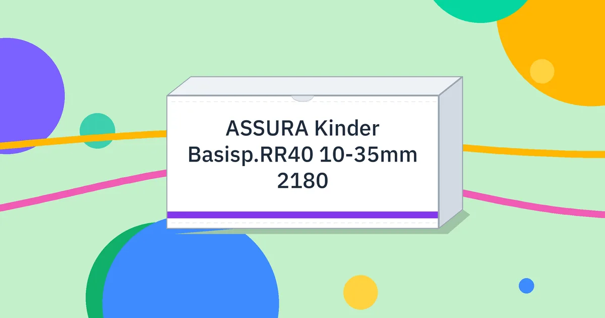 Symbolbild: Packung mit der Aufschrift ASSURA Kinder Basisp.RR40 10-35mm 2180 (PZN 03982972) – Verfügbarkeit und Bezug in Apotheken in Frankfurt am Main