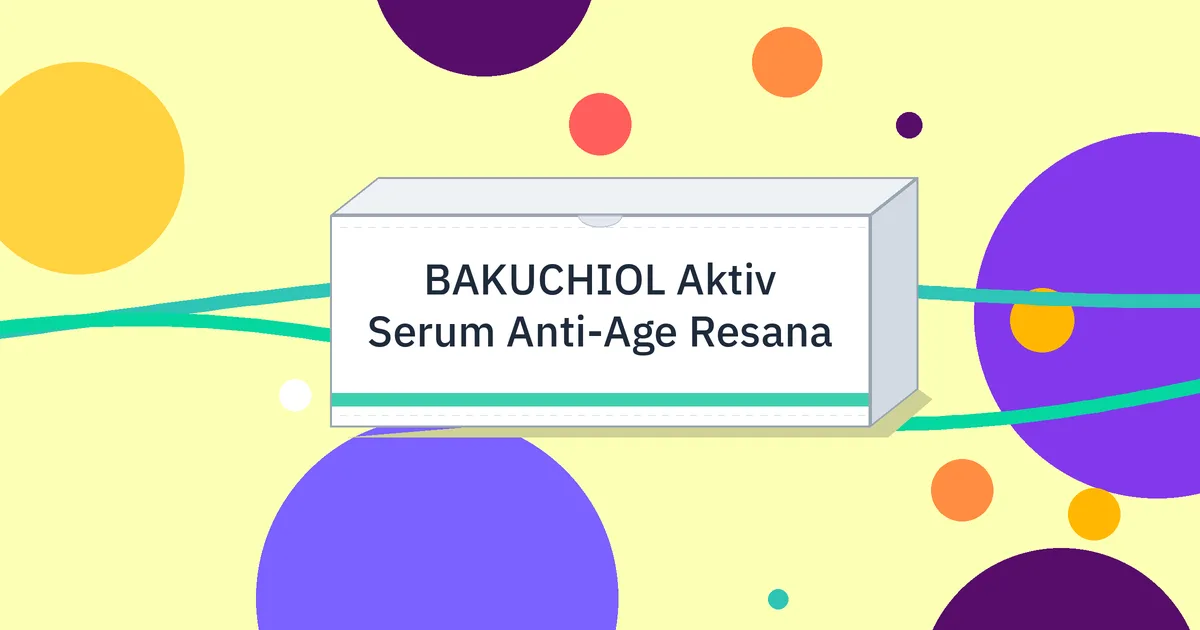 Symbolbild: Packung mit der Aufschrift BAKUCHIOL Aktiv Serum Anti-Age Resana (PZN 16833469) – Verfügbarkeit und Bezug in Apotheken in Frankfurt am Main