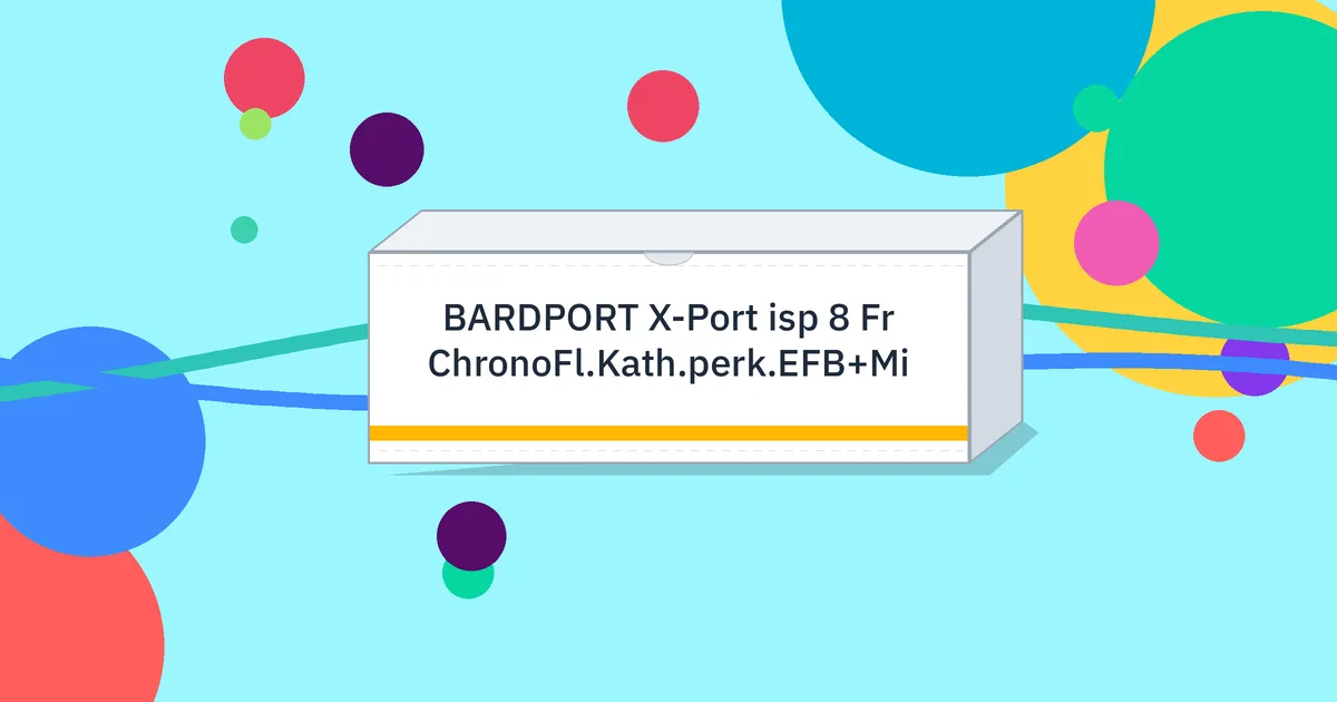Symbolbild: Packung mit der Aufschrift BARDPORT X-Port isp 8 Fr ChronoFl.Kath.perk.EFB+Mi (PZN 02807540) – Verfügbarkeit und Bezug in Apotheken in Frankfurt am Main