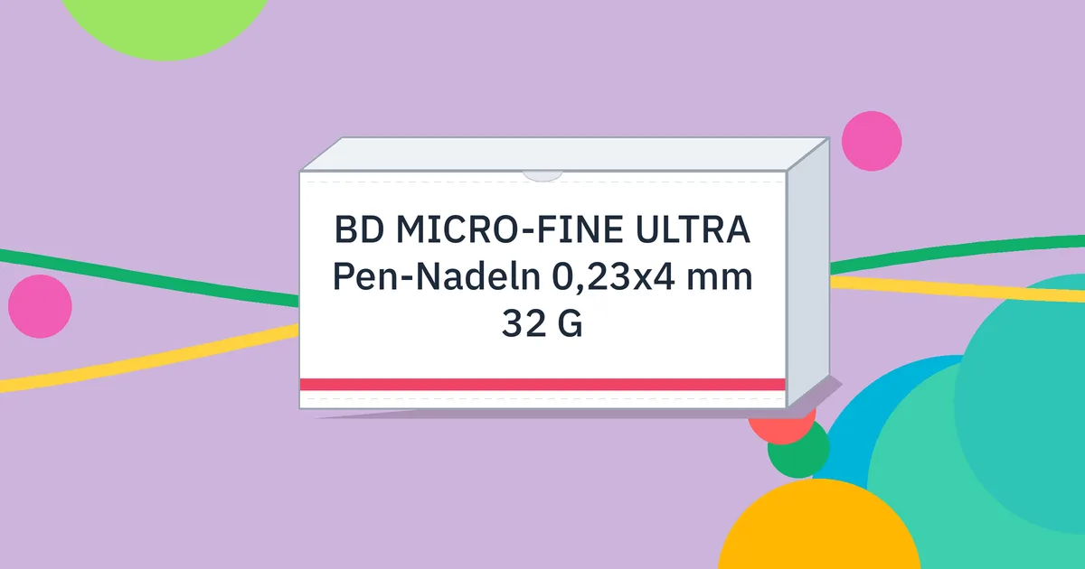 Symbolbild: Packung mit der Aufschrift BD MICRO-FINE ULTRA Pen-Nadeln 0,23x4 mm 32 G (PZN 19372141) – Verfügbarkeit und Bezug in Apotheken in Frankfurt am Main