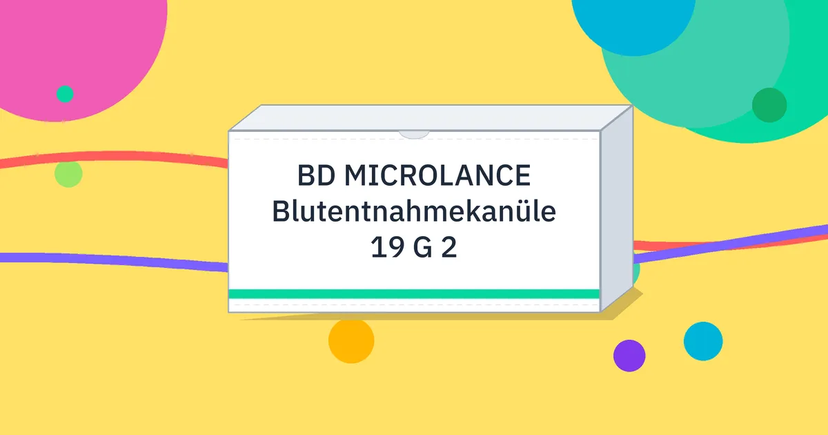 Symbolbild: Packung mit der Aufschrift BD MICROLANCE Blutentnahmekanüle 19 G 2 (PZN 07664039) – Verfügbarkeit und Bezug in Apotheken in Frankfurt am Main