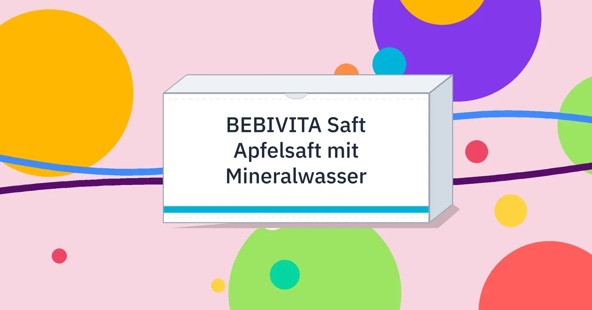 Symbolbild: Packung mit der Aufschrift BEBIVITA Saft Apfelsaft mit Mineralwasser (PZN 16790493) – Verfügbarkeit und Bezug in Apotheken in Frankfurt am Main