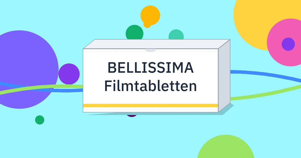 Symbolbild: Packung mit der Aufschrift BELLISSIMA Filmtabletten (PZN 01161389) – Verfügbarkeit und Bezug in Apotheken in Frankfurt am Main