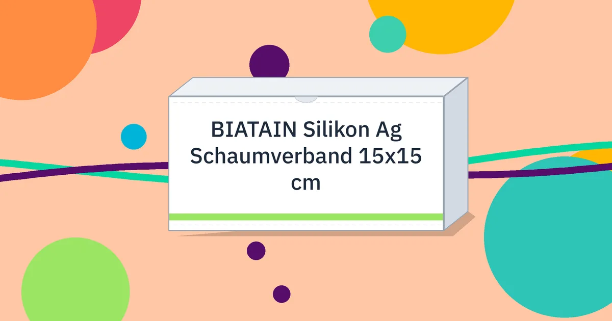 Symbolbild: Packung mit der Aufschrift BIATAIN Silikon Ag Schaumverband 15x15 cm (PZN 11159962) – Verfügbarkeit und Bezug in Apotheken in Frankfurt am Main