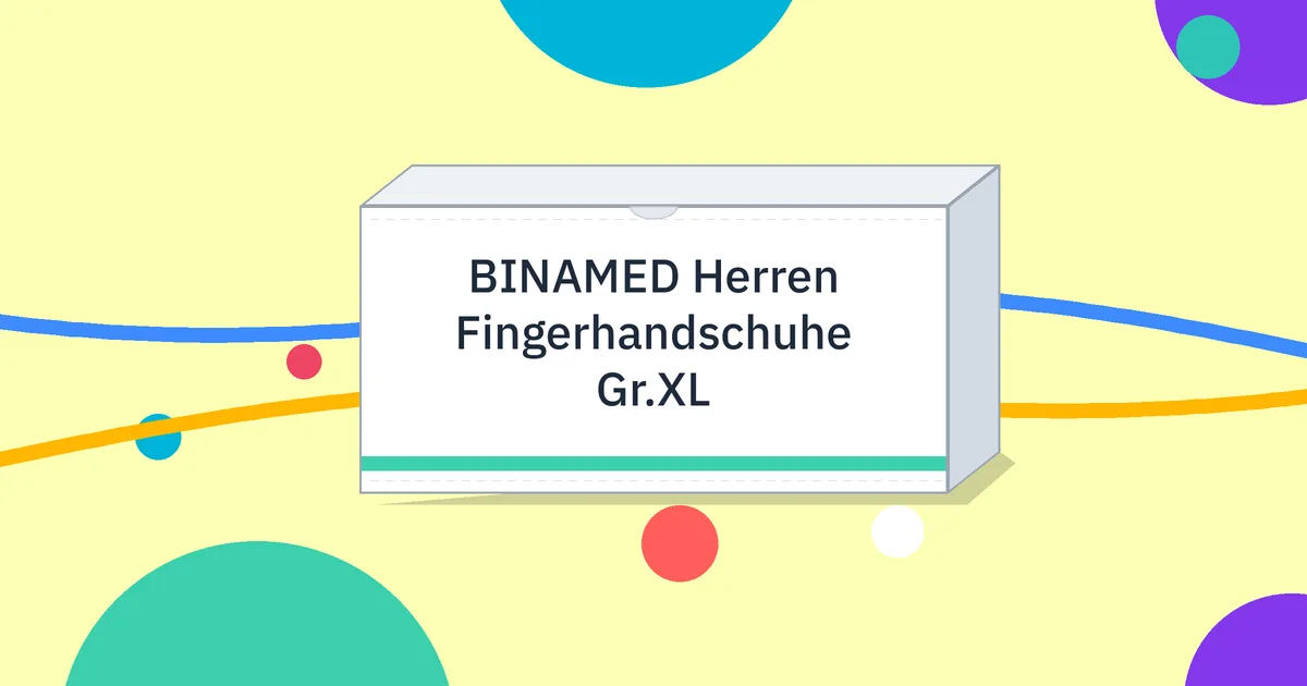 Symbolbild: Packung mit der Aufschrift BINAMED Herren Fingerhandschuhe Gr.XL (PZN 03914120) – Verfügbarkeit und Bezug in Apotheken in Frankfurt am Main