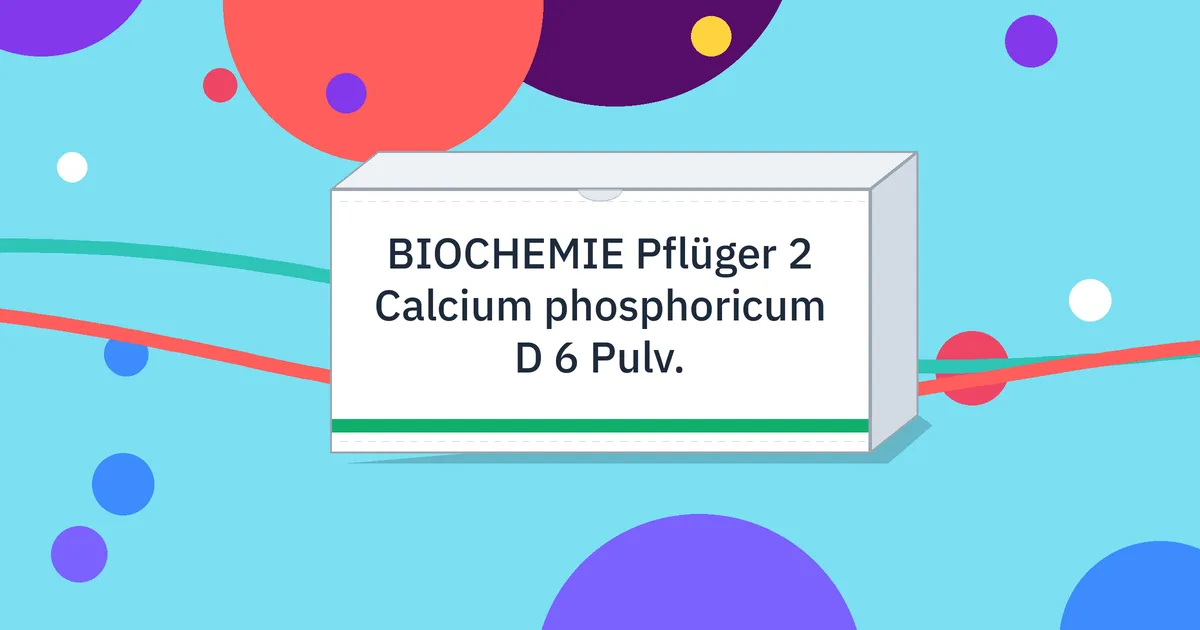Symbolbild: Packung mit der Aufschrift BIOCHEMIE Pflüger 2 Calcium phosphoricum D 6 Pulv. (PZN 16522433) – Verfügbarkeit und Bezug in Apotheken in Frankfurt am Main
