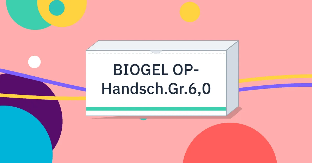 Symbolbild: Packung mit der Aufschrift BIOGEL OP-Handsch.Gr.6,0 (PZN 03987283) – Verfügbarkeit und Bezug in Apotheken in Frankfurt am Main