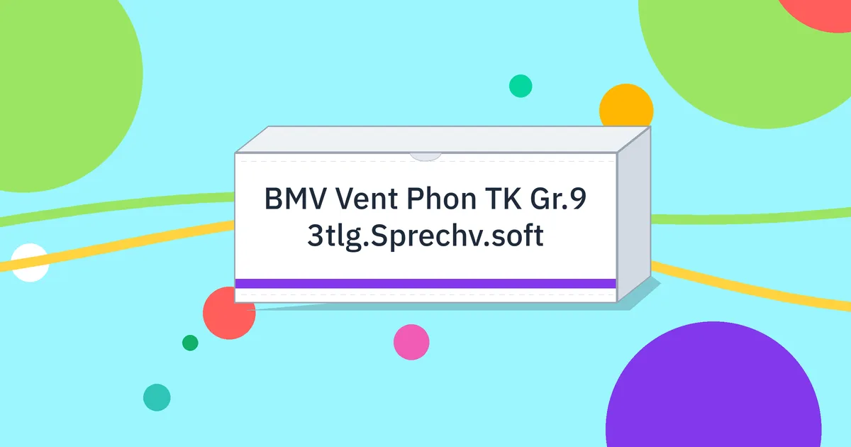 Symbolbild: Packung mit der Aufschrift BMV Vent Phon TK Gr.9 3tlg.Sprechv.soft (PZN 18385785) – Verfügbarkeit und Bezug in Apotheken in Frankfurt am Main
