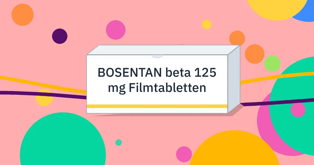 Symbolbild: Packung mit der Aufschrift BOSENTAN beta 125 mg Filmtabletten (PZN 12471176) – Verfügbarkeit und Bezug in Apotheken in Frankfurt am Main