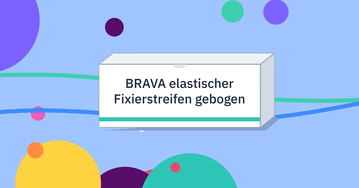 Symbolbild: Packung mit der Aufschrift BRAVA elastischer Fixierstreifen gebogen (PZN 15564056) – Verfügbarkeit und Bezug in Apotheken in Frankfurt am Main