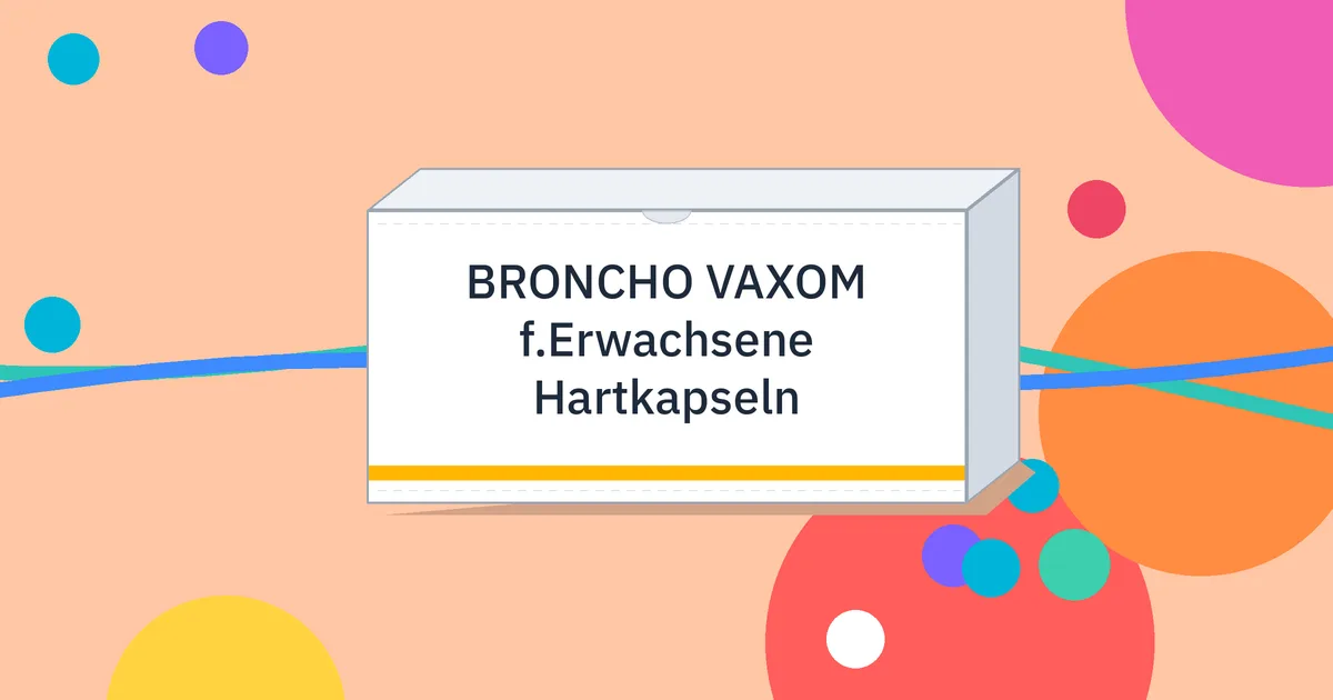 Symbolbild: Packung mit der Aufschrift BRONCHO VAXOM f.Erwachsene Hartkapseln (PZN 11553920) – Verfügbarkeit und Bezug in Apotheken in Frankfurt am Main