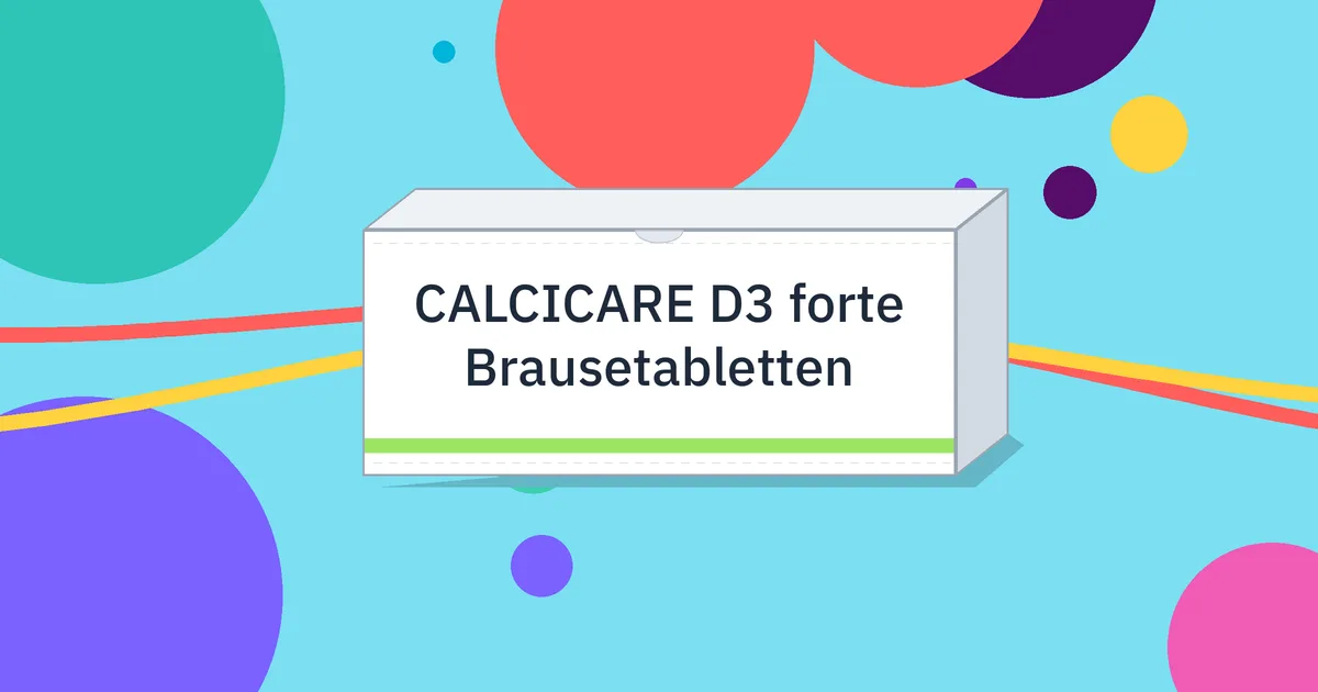 Symbolbild: Packung mit der Aufschrift CALCICARE D3 forte Brausetabletten (PZN 04787646) – Verfügbarkeit und Bezug in Apotheken in Frankfurt am Main