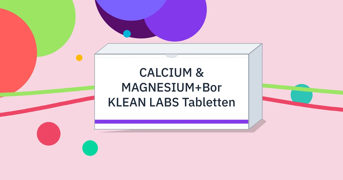 Symbolbild: Packung mit der Aufschrift CALCIUM & MAGNESIUM+Bor KLEAN LABS Tabletten (PZN 13895151) – Verfügbarkeit und Bezug in Apotheken in Frankfurt am Main