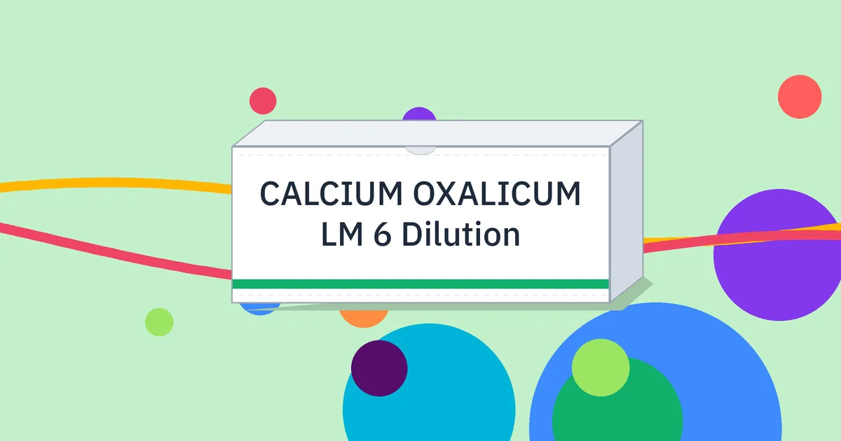 Symbolbild: Packung mit der Aufschrift CALCIUM OXALICUM LM 6 Dilution (PZN 13410159) – Verfügbarkeit und Bezug in Apotheken in Frankfurt am Main