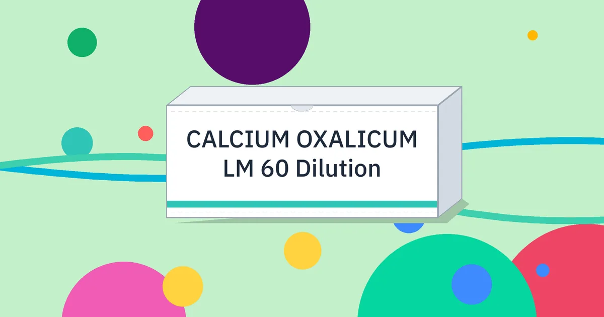 Symbolbild: Packung mit der Aufschrift CALCIUM OXALICUM LM 60 Dilution (PZN 13410478) – Verfügbarkeit und Bezug in Apotheken in Frankfurt am Main