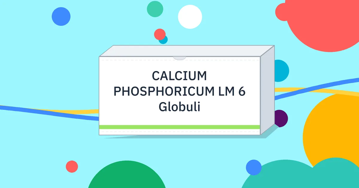 Symbolbild: Packung mit der Aufschrift CALCIUM PHOSPHORICUM LM 6 Globuli (PZN 16163537) – Verfügbarkeit und Bezug in Apotheken in Frankfurt am Main