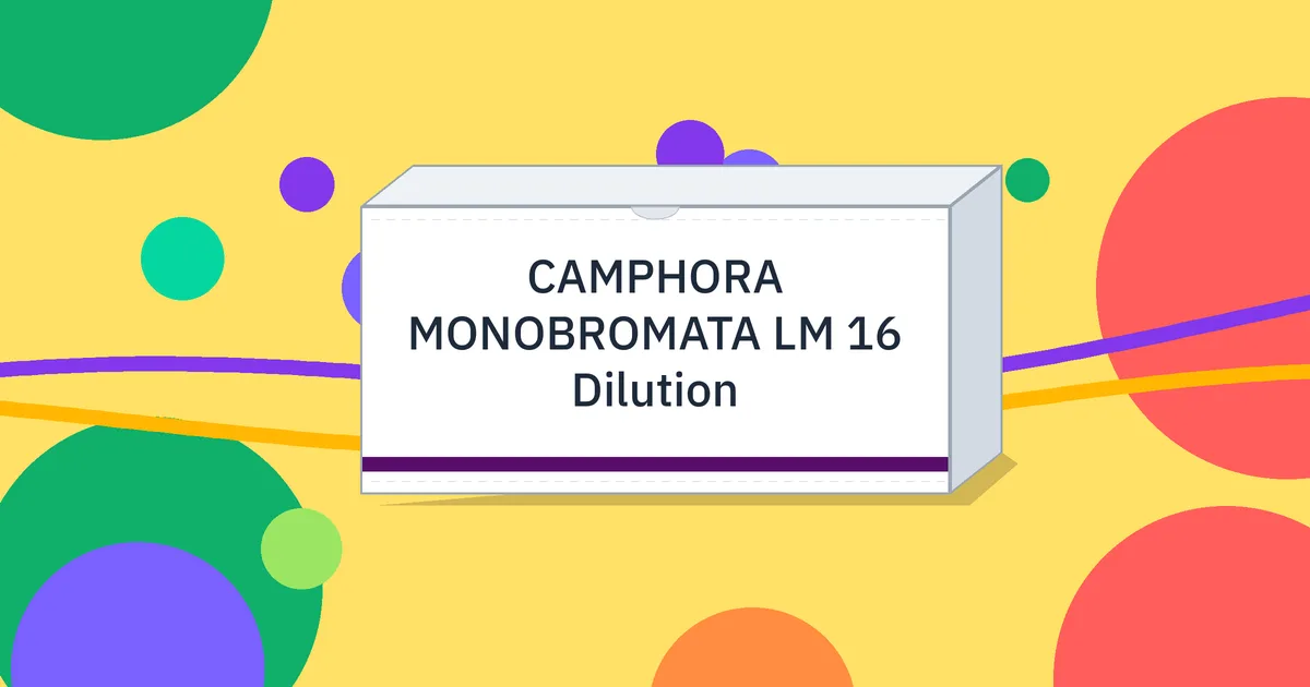 Symbolbild: Packung mit der Aufschrift CAMPHORA MONOBROMATA LM 16 Dilution (PZN 13412106) – Verfügbarkeit und Bezug in Apotheken in Frankfurt am Main