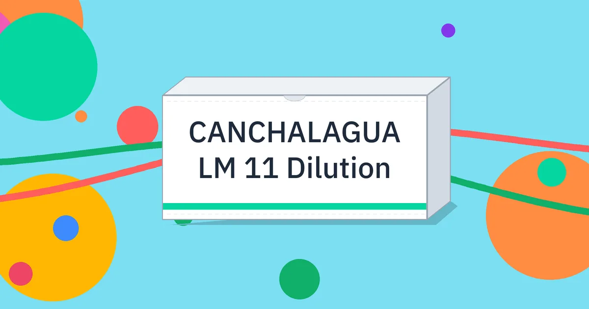 Symbolbild: Packung mit der Aufschrift CANCHALAGUA LM 11 Dilution (PZN 13412508) – Verfügbarkeit und Bezug in Apotheken in Frankfurt am Main