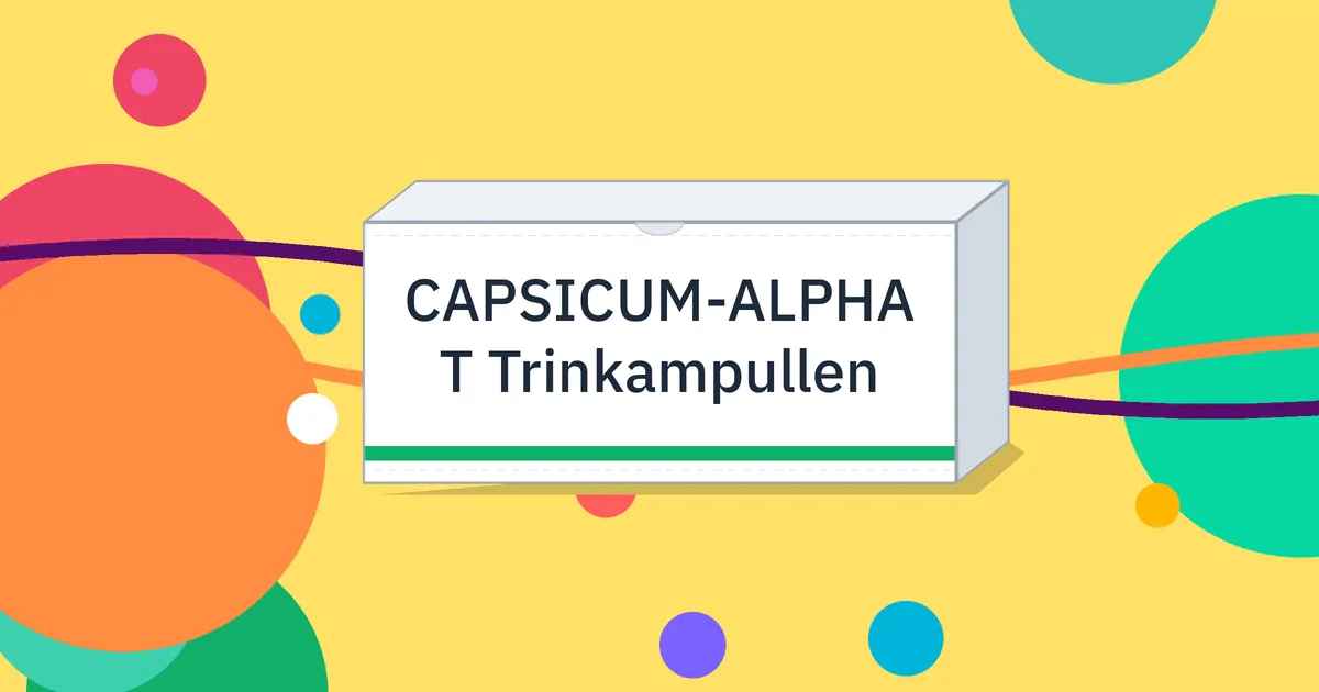 Symbolbild: Packung mit der Aufschrift CAPSICUM-ALPHA T Trinkampullen (PZN 10223037) – Verfügbarkeit und Bezug in Apotheken in Frankfurt am Main